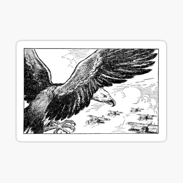 "Bird Strike Illustration" Sticker for Sale by ArtShare | Redbubble