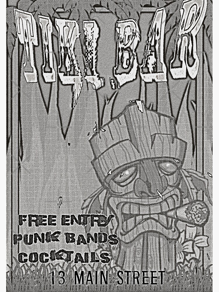 "Go Go Punk rock tiki bar" Sticker by silentlyrob668 | Redbubble