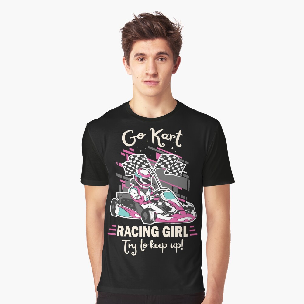 "Go Kart Racing Girl Track Art" Sticker for Sale by MrEddie10 | Redbubble