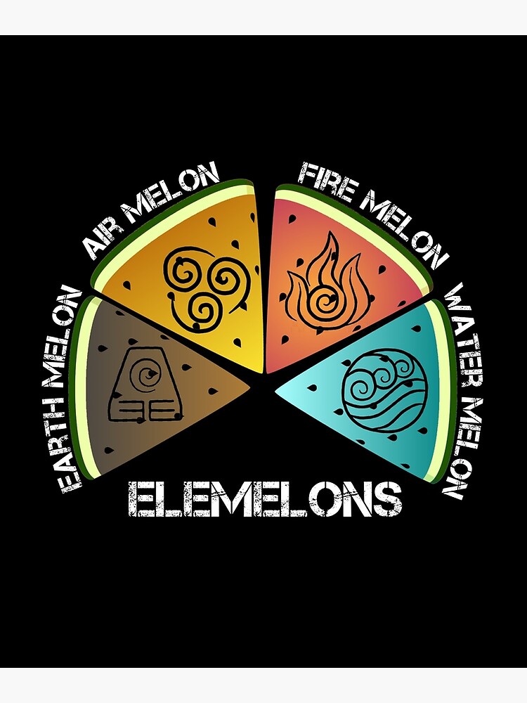 "Elemelons: Watermelon Combined with Nature Elements" Poster by ...