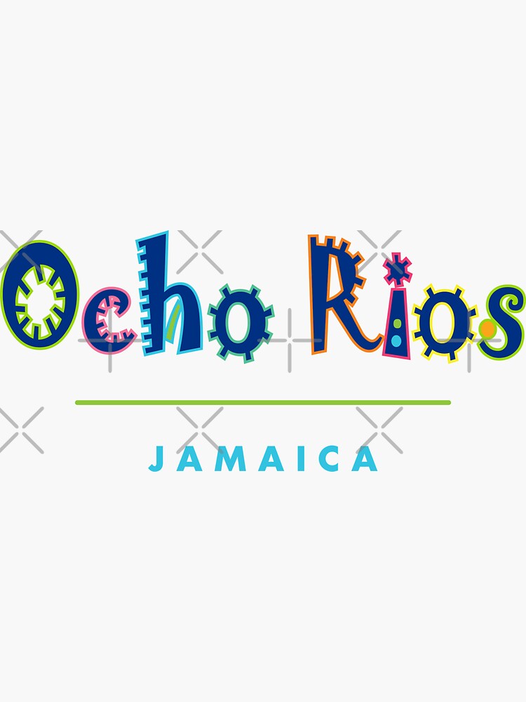 "Ocho Rios Jamaica" Sticker for Sale by Futurebeachbum | Redbubble