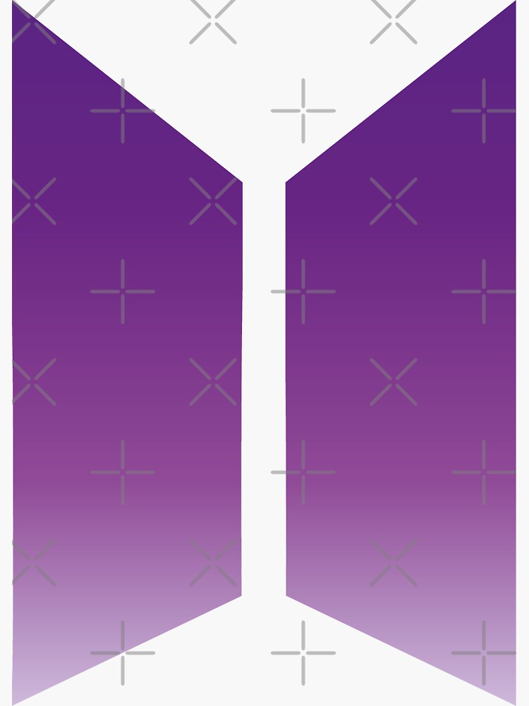 " Purple BTS simple logo ver." Sticker for Sale by badaa | Redbubble