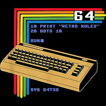 "Retro Computer C64" Sticker for Sale by Csrtilatyre | Redbubble