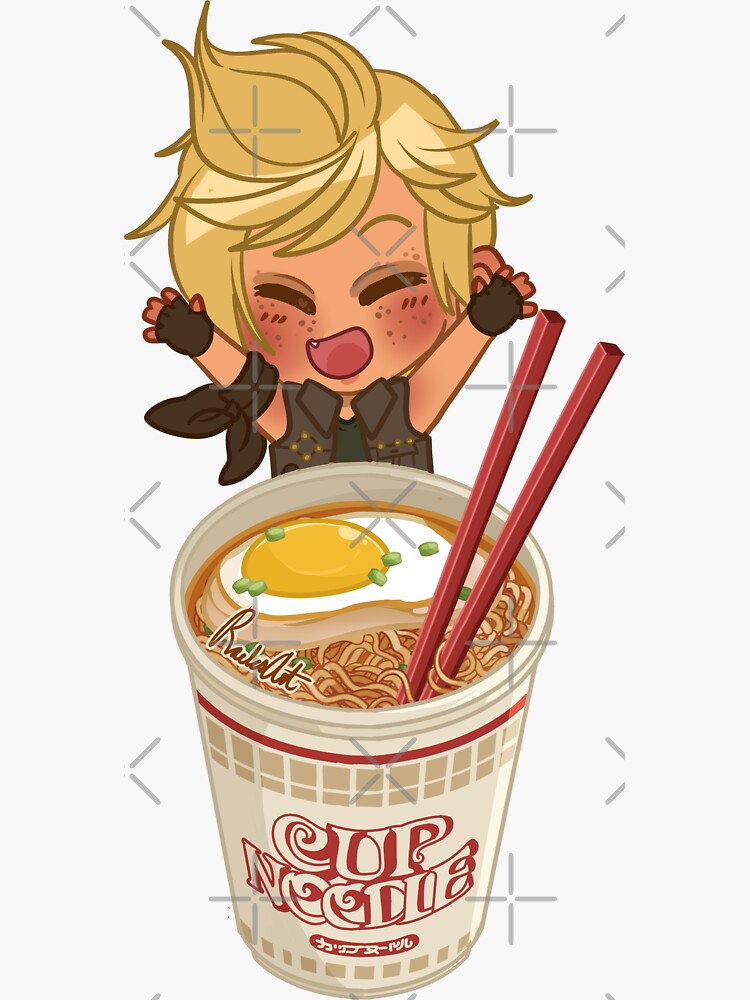 "FFXV Tamago Ramen" Sticker by raelcsART | Redbubble