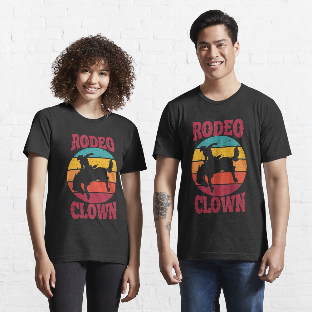 "Rodeo Clown Love Rodeo Bucking Bronco Horse Vintage Retro Style" T ...