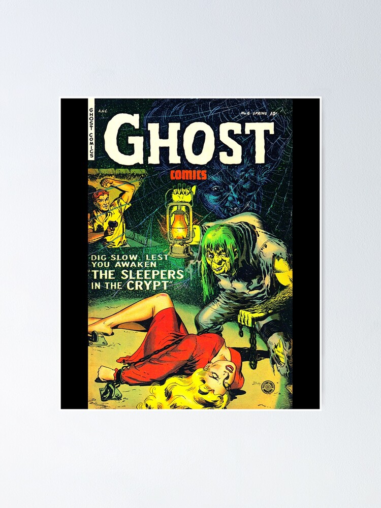 "Ghost Comics #6 - Vintage Retro Horror and Suspense Comic Book Cover ...