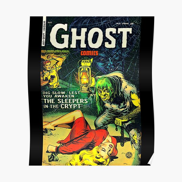 "Ghost Comics #6 - Vintage Retro Horror and Suspense Comic Book Cover ...