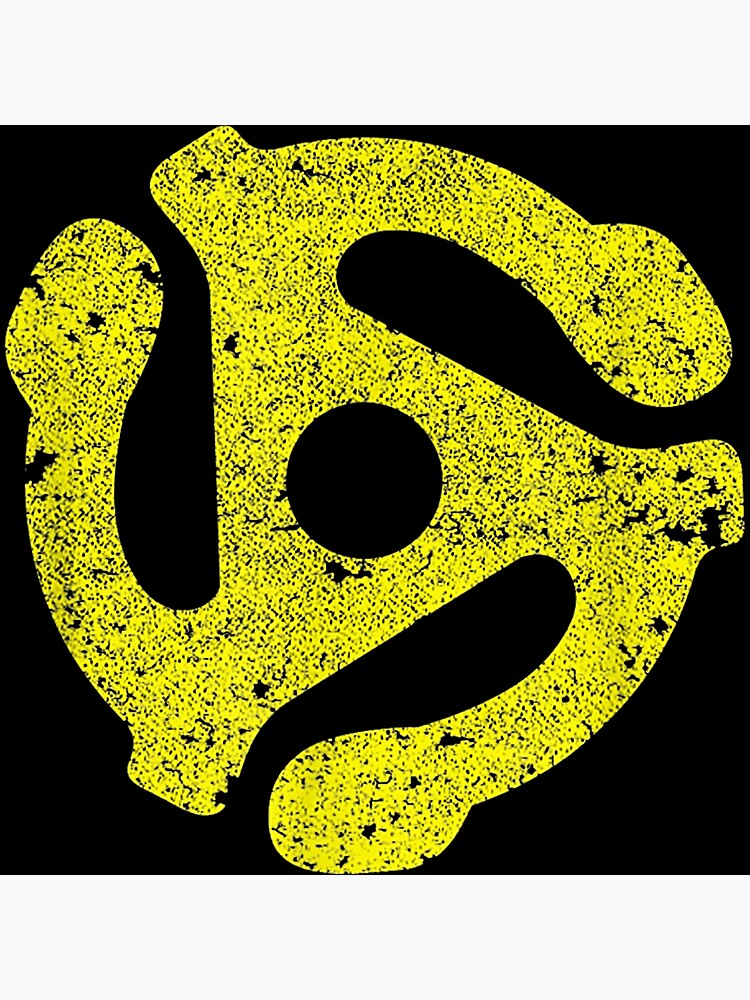 "DJ 45 RPM Adapter Vintage Style Turntable Record" Poster by ...