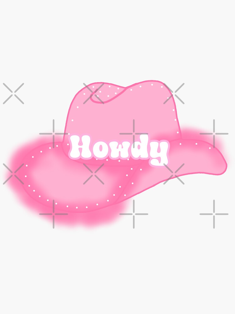 "Preppy Howdy Hat :)" Sticker by floragarden | Redbubble