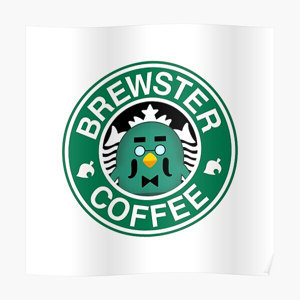 "Brewster Coffee Logo" Poster by takenoko-3 | Redbubble