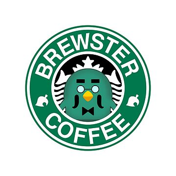 "Brewster Coffee Logo" Sticker for Sale by takenoko-3 | Redbubble