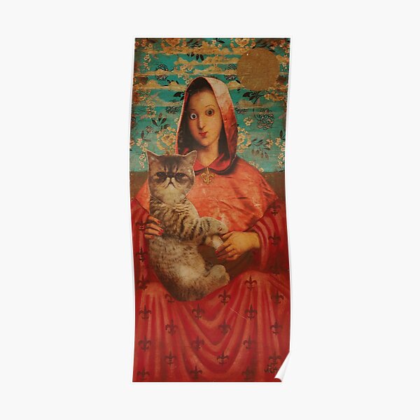 "Madonna with Cat" Poster for Sale by piggeye | Redbubble