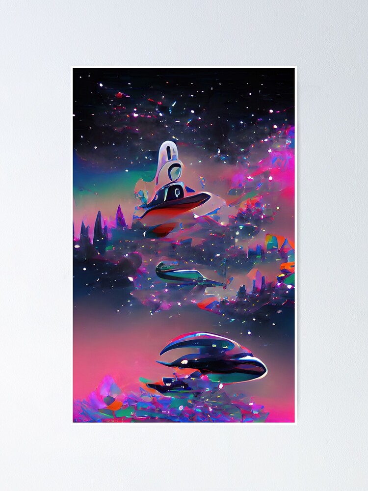 "Vaporwave Space Station" Poster for Sale by EtherealLabAI | Redbubble