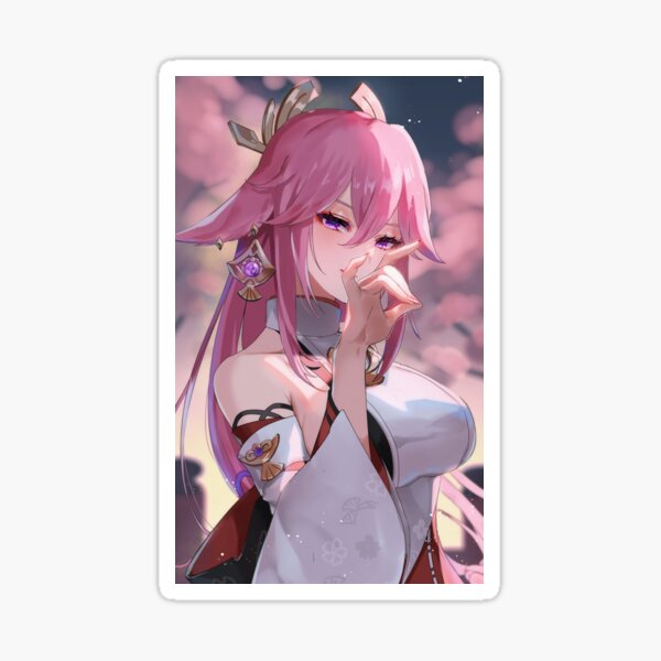 "Yae Miko - Genshin Impact" Sticker for Sale by PabloPatterns | Redbubble