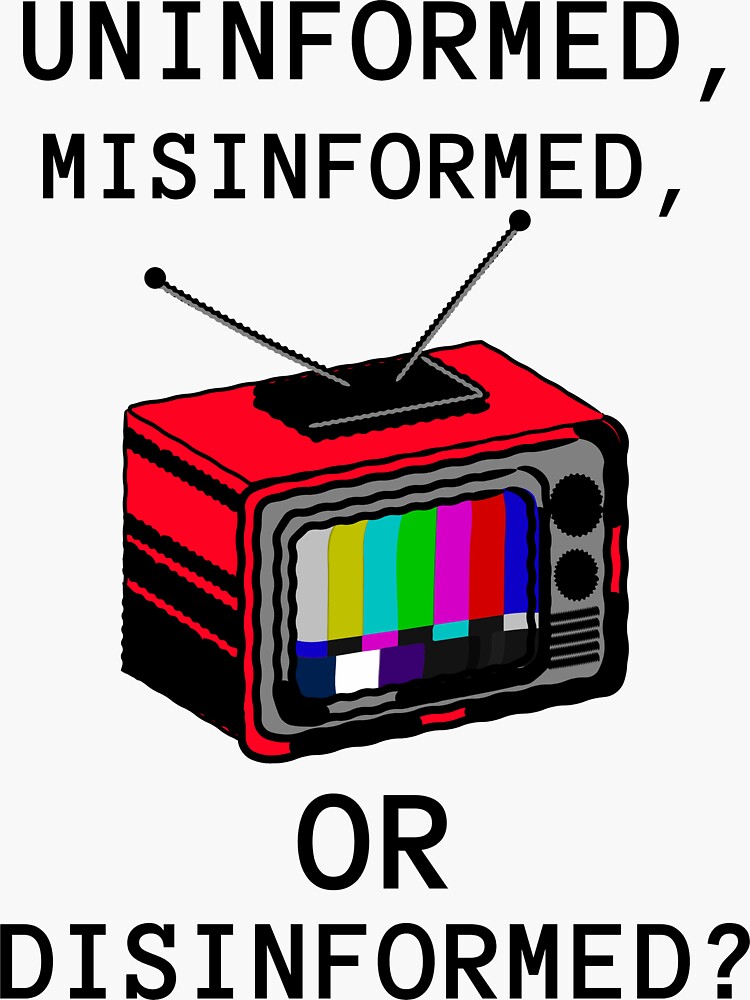 "Uninformed, Misinformed, or Disinformed?" Sticker for Sale by Krypto ...