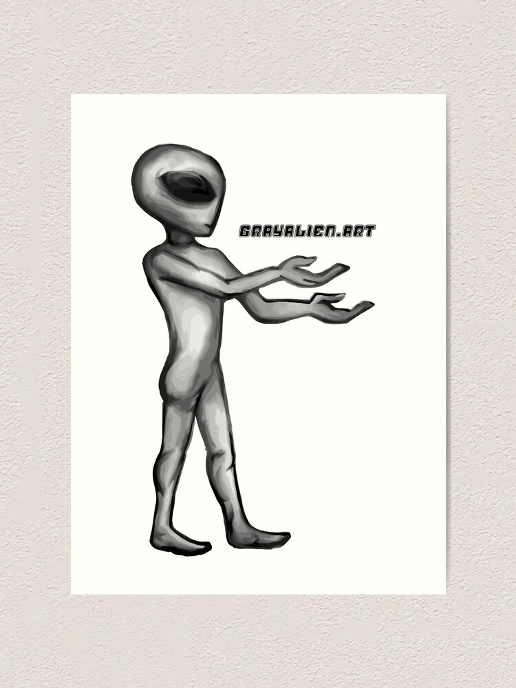 "Gray Alien with Logo" Art Print for Sale by Toddimus | Redbubble