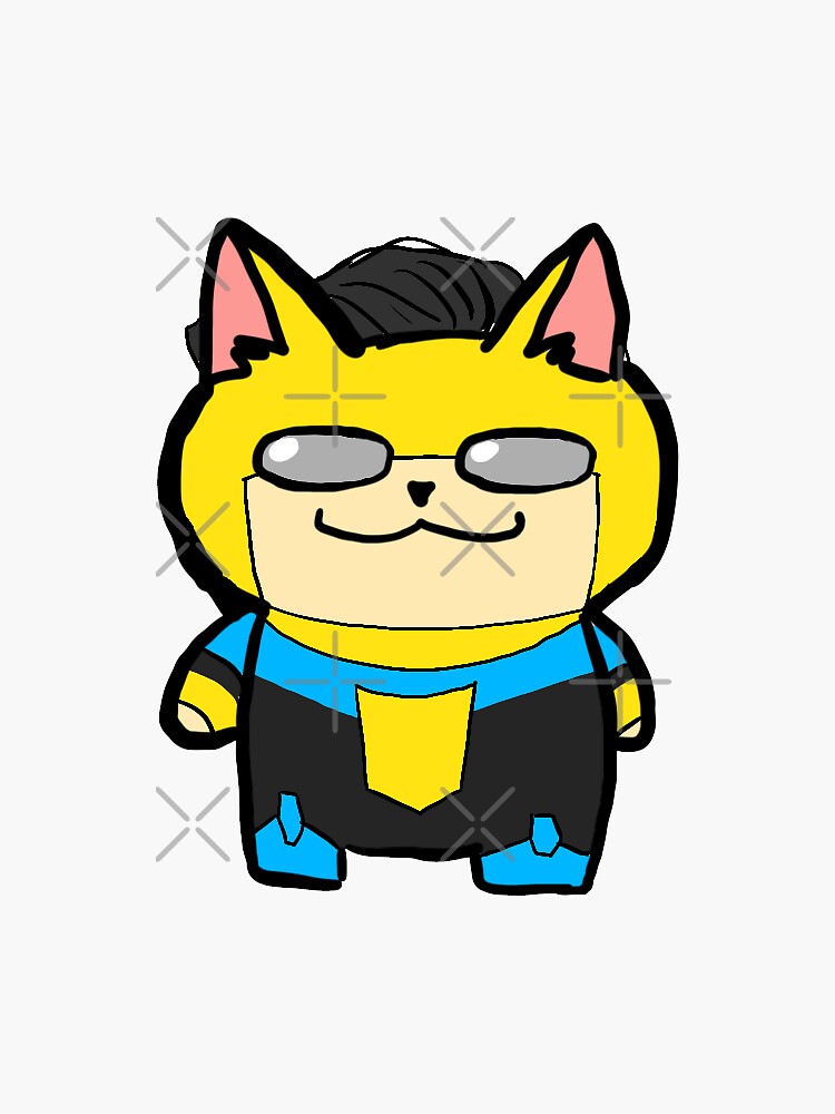 "Invincible Cat" Sticker for Sale by dpham15 | Redbubble