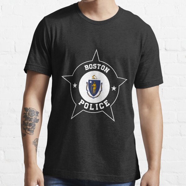 "Boston Police T Shirt - Massachusetts flag" T-shirt for Sale by ...