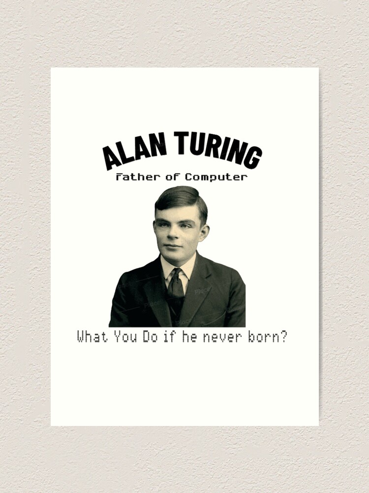 "Alan Turing Tribute - Alan Turing Retro - Alan Turing stickers" Art ...