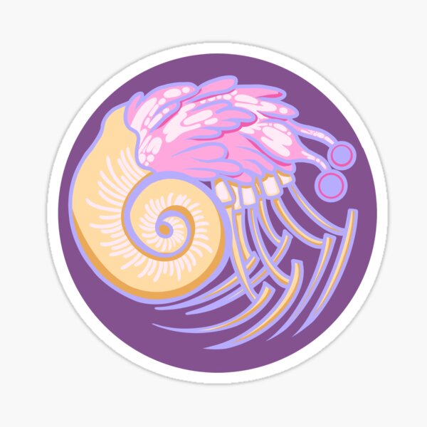 "Shellfish swirl - In pastel " Sticker for Sale by midnight-roses ...