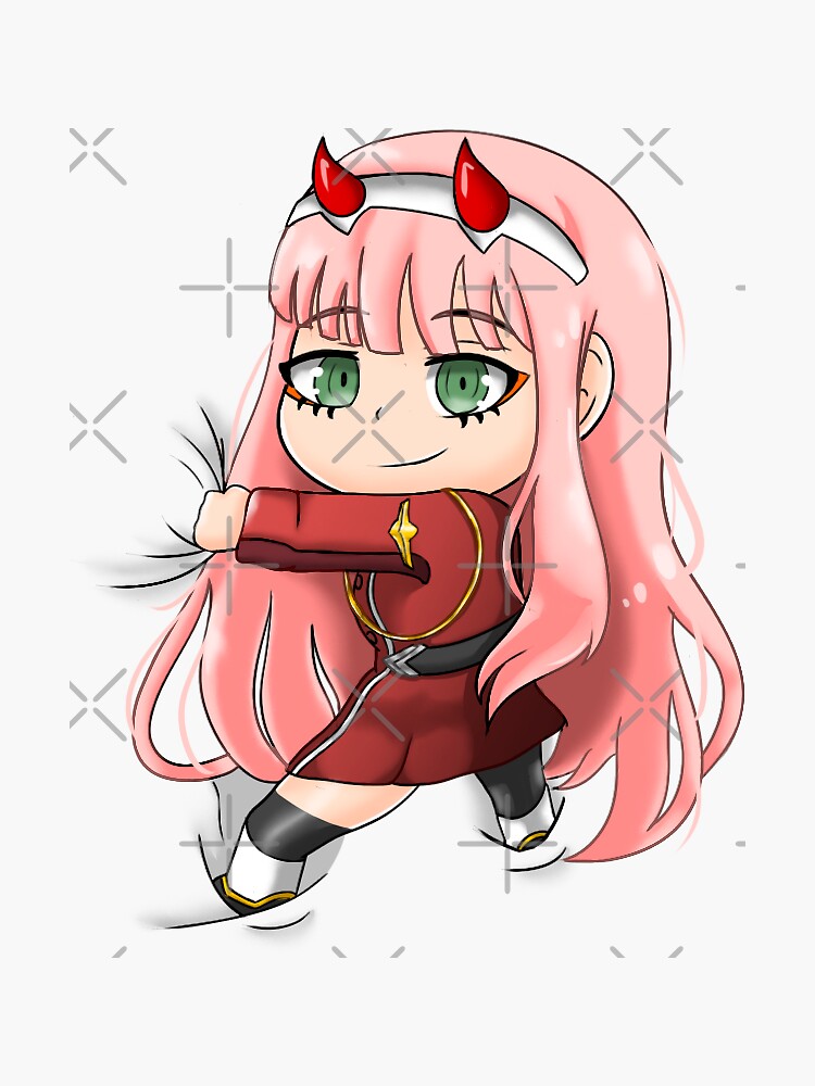 "Zero Two Hug" Sticker for Sale by LucasAdoVale | Redbubble