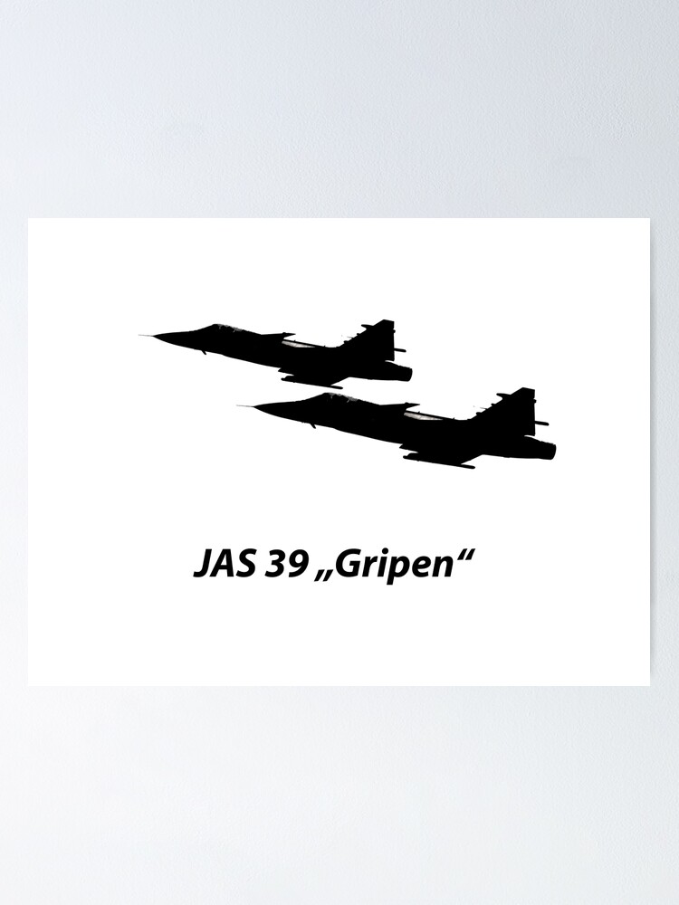 "JAS 39 "Gripen"" Poster for Sale by JuliaGutgesell | Redbubble