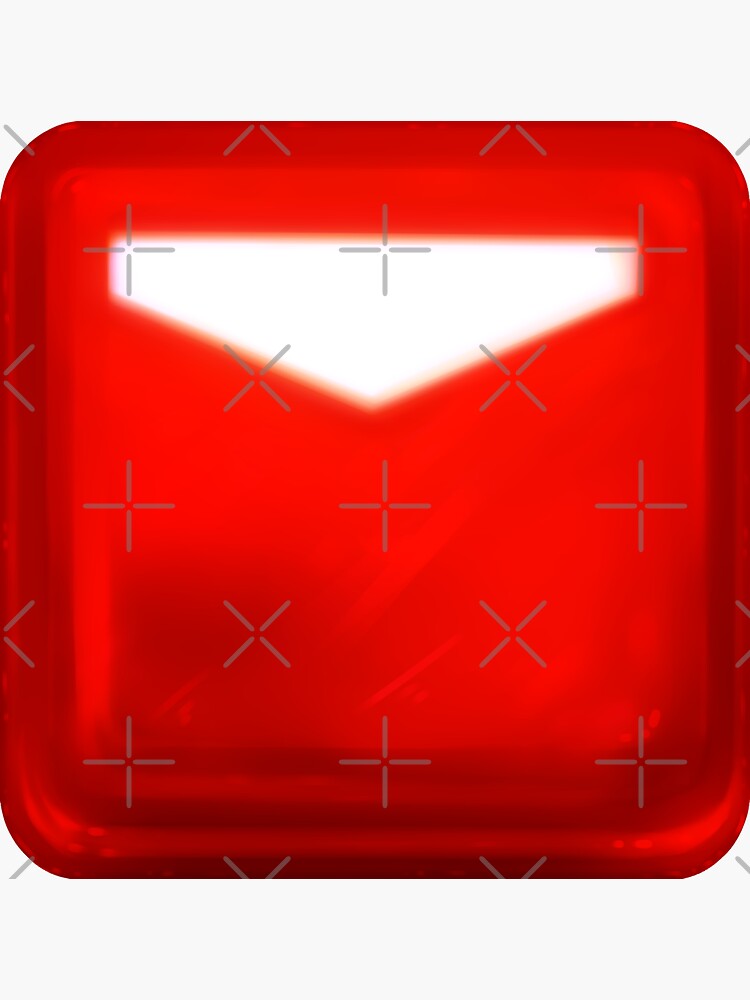"Beat Saber - Crimson Red Cube Block" Sticker for Sale by JessySketches ...