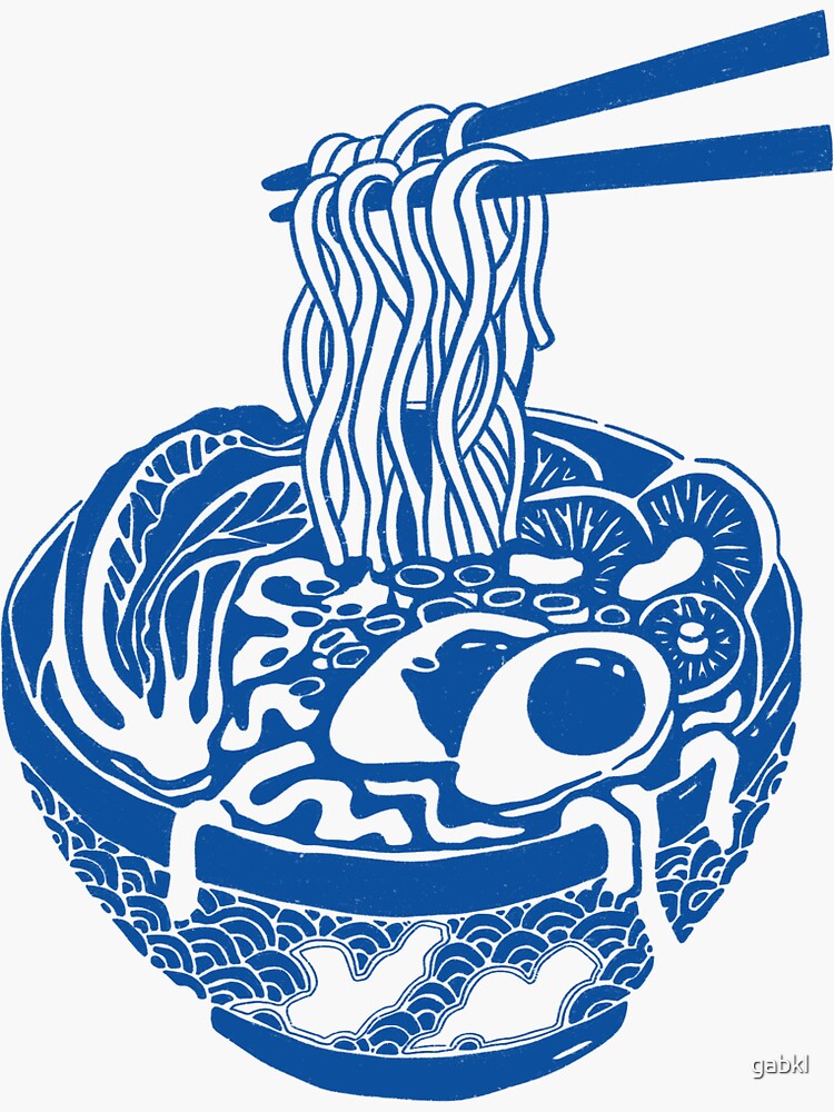 "Ramen." Sticker by gabkl | Redbubble