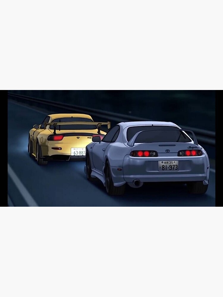 "Initial D Mazda RX-7 FD and Toyota Supra Mk4" Sticker for Sale by ...
