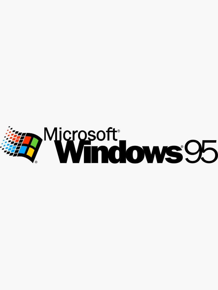 "Windows 95 logo" Sticker by Krikzi | Redbubble
