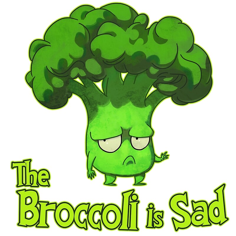 "Sad Broccoli" by ketsuo | Redbubble