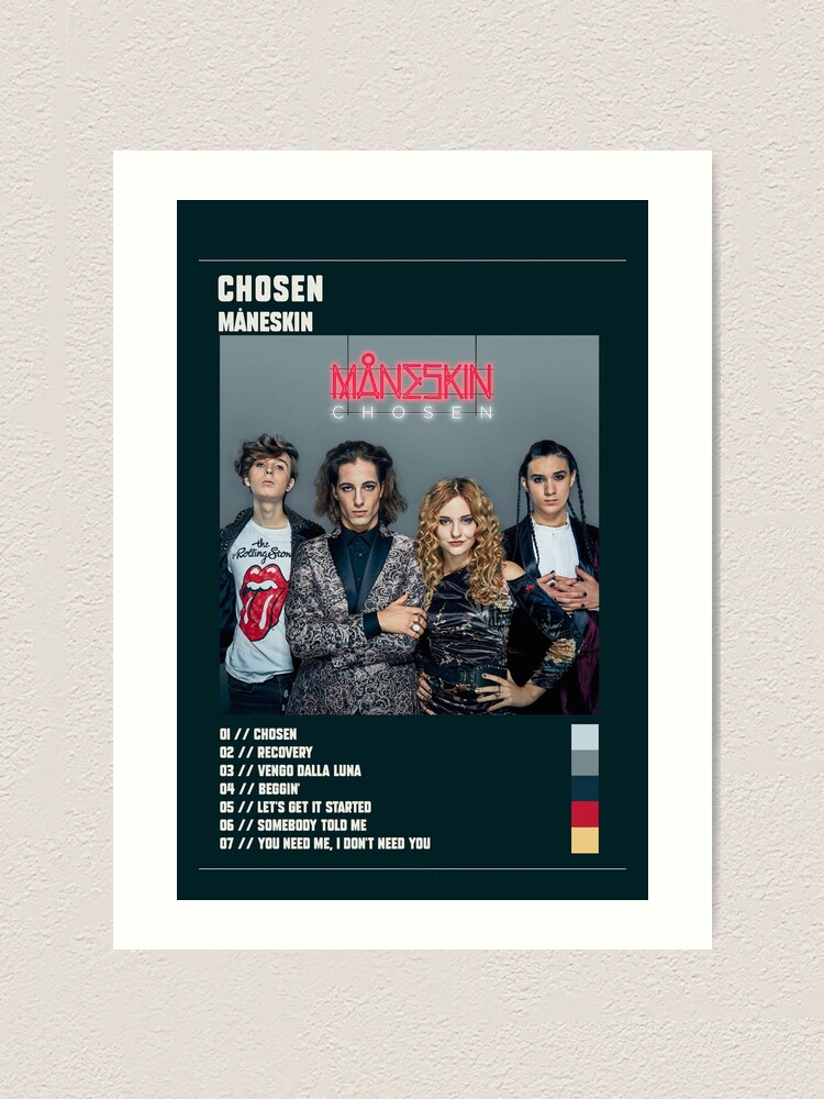 "Maneskin Chosen Album Poster" Art Print for Sale by herrypows | Redbubble