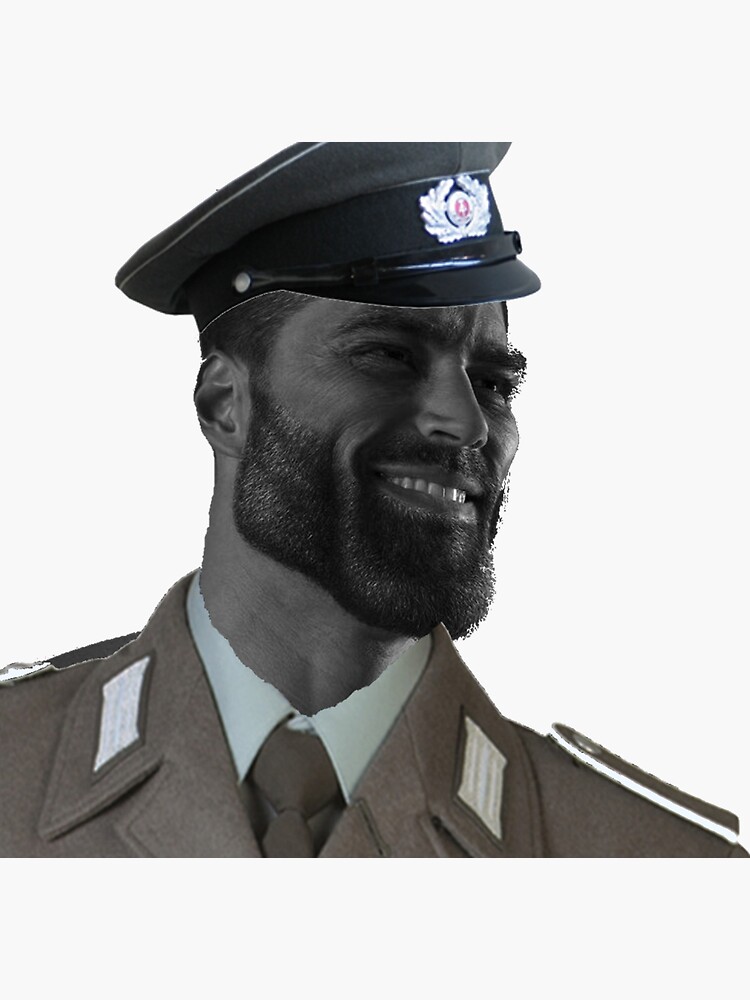 "East German Chad" Sticker by USGI | Redbubble