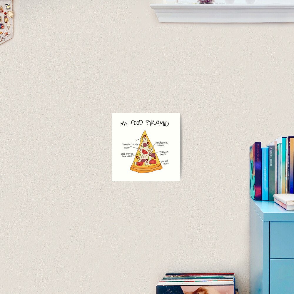 "Pizza is my food pyramid" Art Print for Sale by keepers | Redbubble