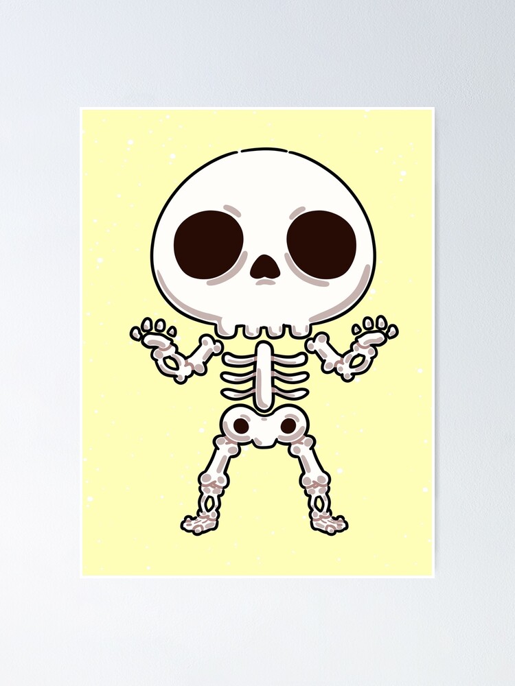 "Chibi Skeleton" Poster for Sale by MissyMooMedia | Redbubble
