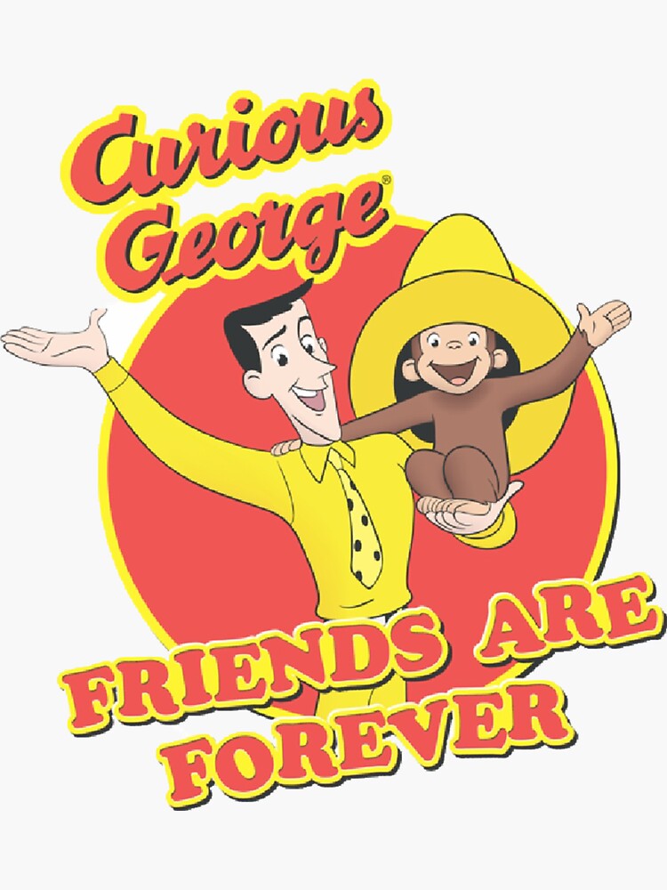 "Curious George Sticker Copy" Sticker for Sale by BibianafRossi | Redbubble