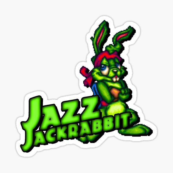 "Jazz Jackrabbit - Classic Sprite with Logo Essential" Sticker for Sale by JeffreyLeeMore ...