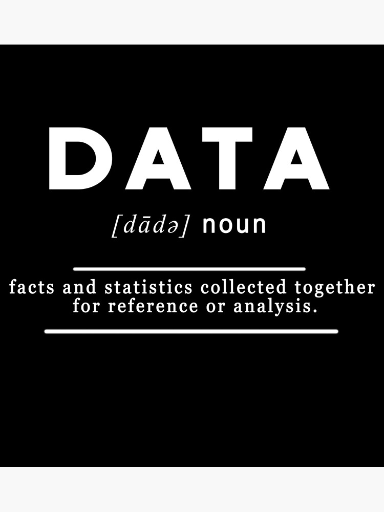 "Data Definition Meaning Black Edition" Poster for Sale by Clots ...