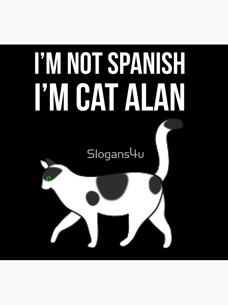 "Alan the Cat" Sticker for Sale by Slogans4u | Redbubble