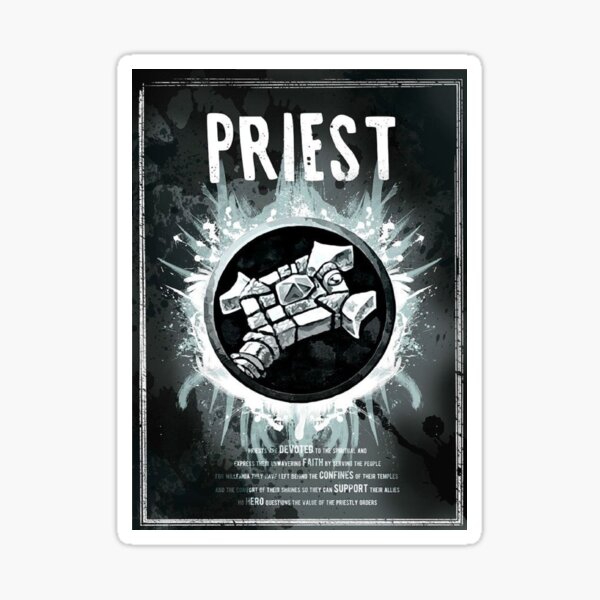 "PRIEST" Sticker for Sale by wowmemecraft | Redbubble