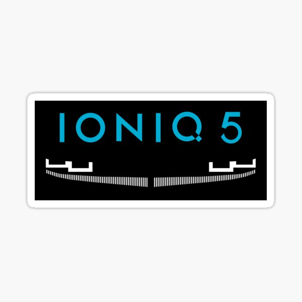 "Ioniq 5 iconic front grill and logo in blue" Sticker for Sale by Allyn ...