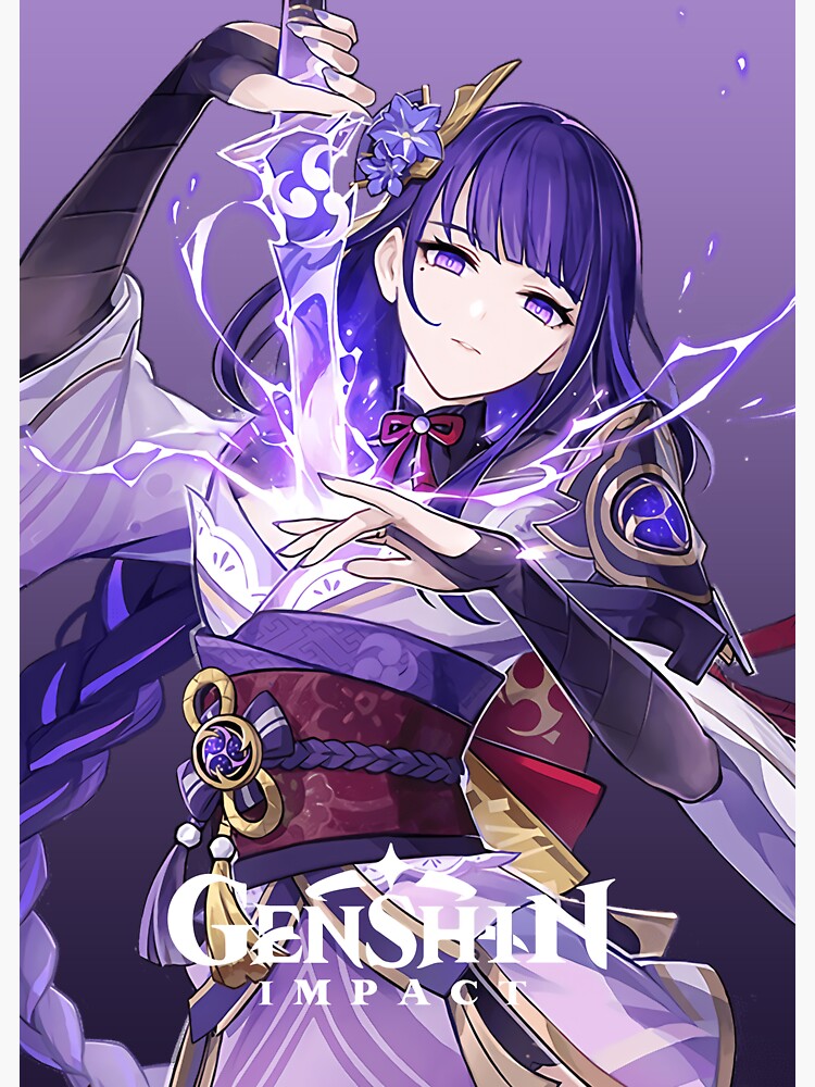 "Raiden Shogun Genshin Impact" Sticker by Nadine-Suciu | Redbubble