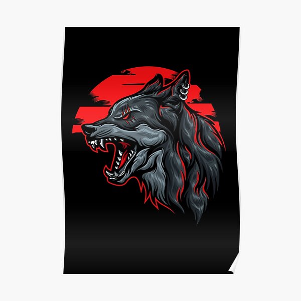 "Scar Wolf" Poster for Sale by D3monic | Redbubble