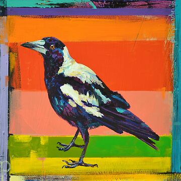 "Australian Magpie painting, art print." Canvas Print for Sale by Cat ...