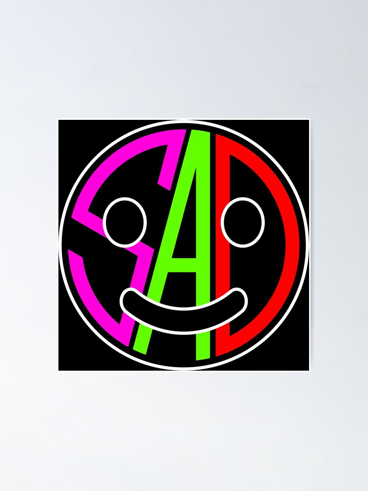 "Happy but sad color" Poster for Sale by Reang | Redbubble