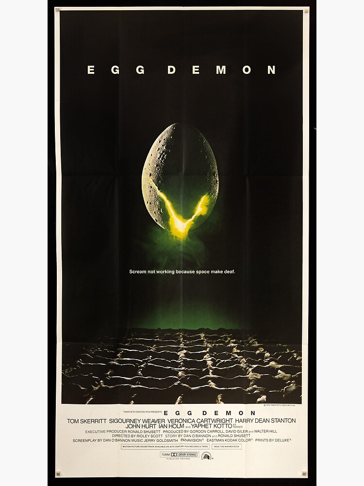 Egg Demon Alien Poster For Sale By Weircollection Redbubble