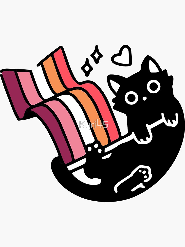 "Lesbian - WLW Cat" Sticker for Sale by Kyri45 | Redbubble