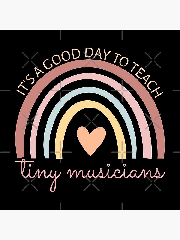 "It's A Good Day To Teach Tiny Musicians I - Boho Rainbow" Poster by ...