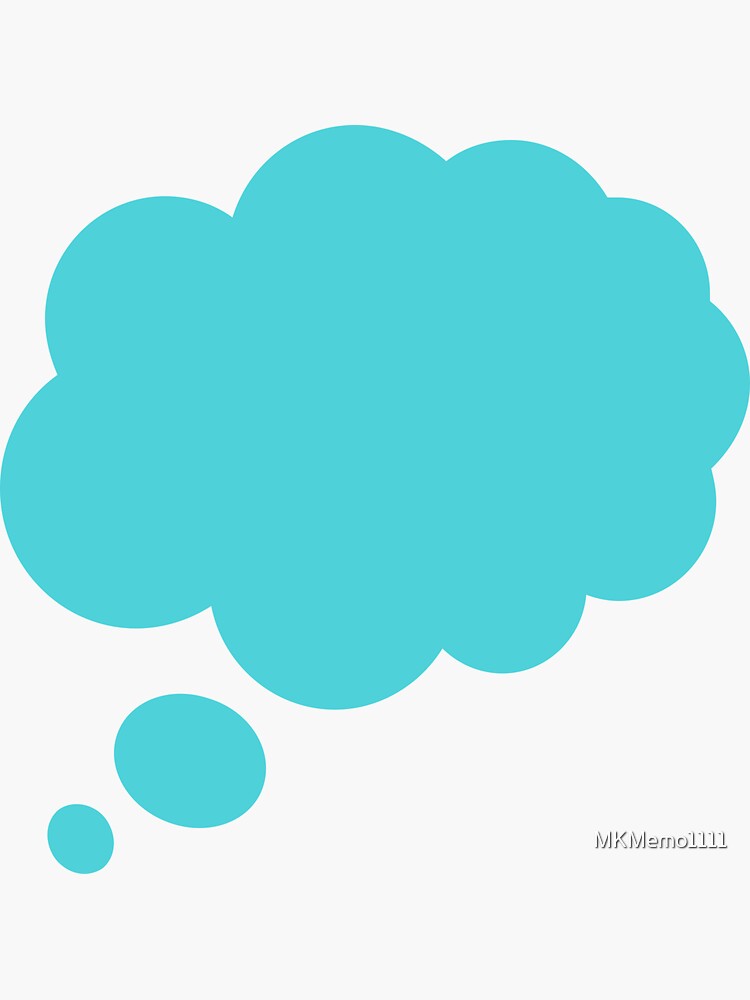 "Thought Balloon Thinking Bubble Gift " Sticker for Sale by MKMemo1111 ...