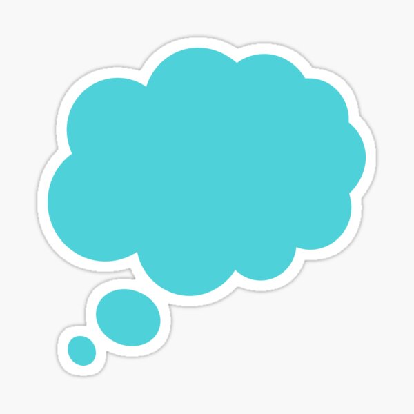 "Thought Balloon Thinking Bubble Gift " Sticker for Sale by MKMemo1111 ...